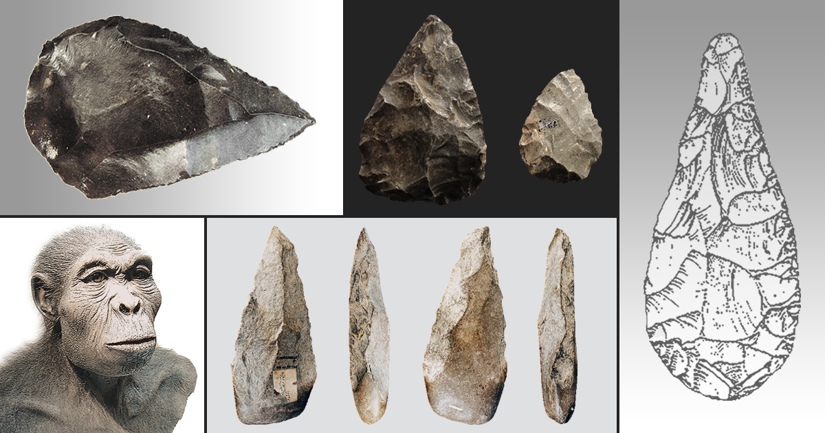 Neanderthal Tools Hafting Set Of 21 Neanderthal Tools MS 100 SET