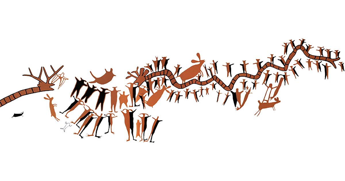 Cave Painting Of The Ancient Serpent